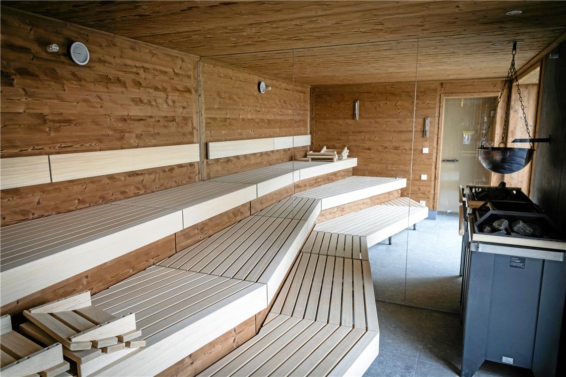 Der Saunabereich im Hotel Sonnenhof geht in den Betrieb
